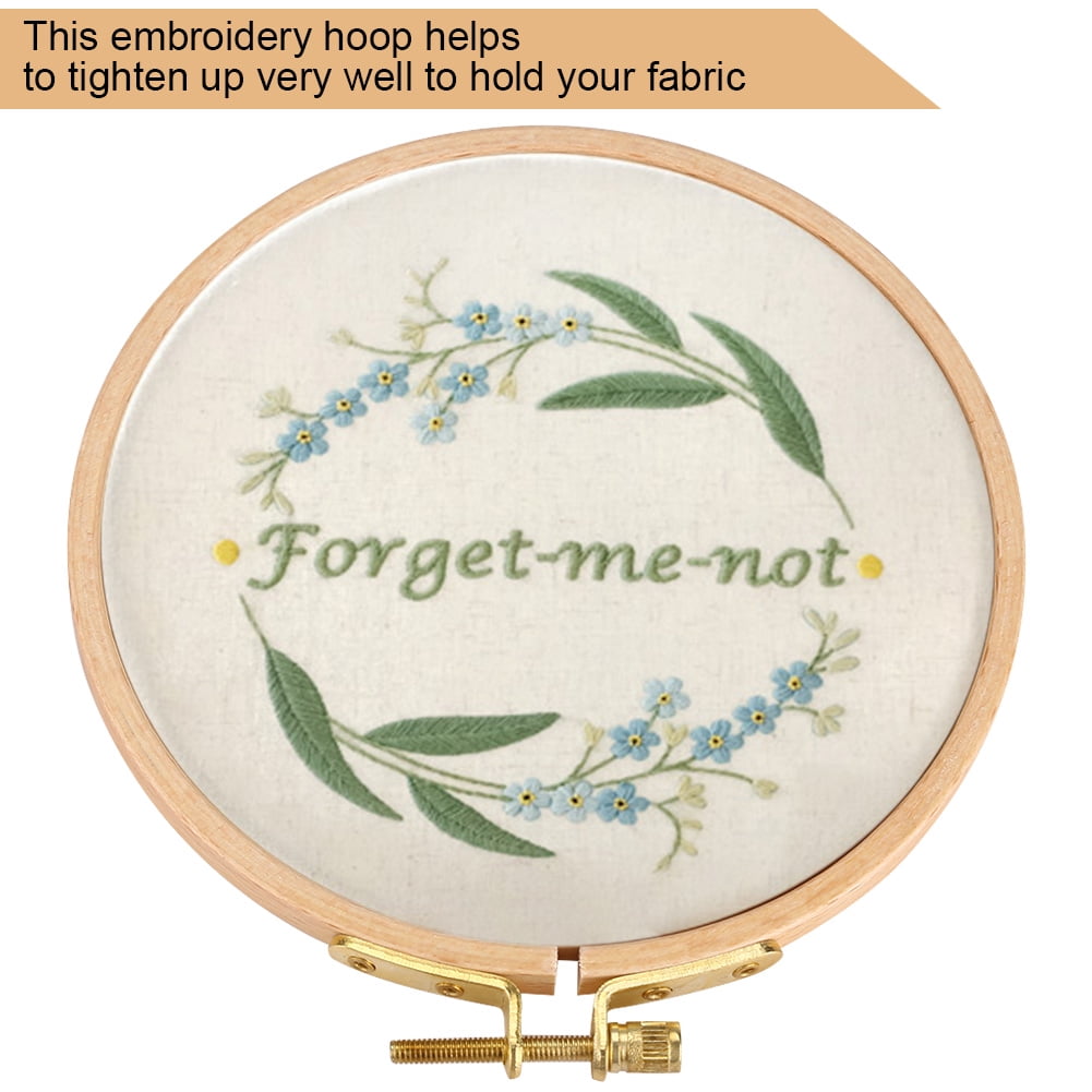 Hand Embroidery Hoop Wooden Circle Frame for Cross Stitch Embroider ...