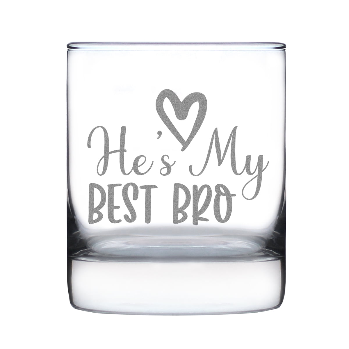 Hand Engraved Rocks Glass, Best Bro 10oz Etched He is My Gift, Unique ...