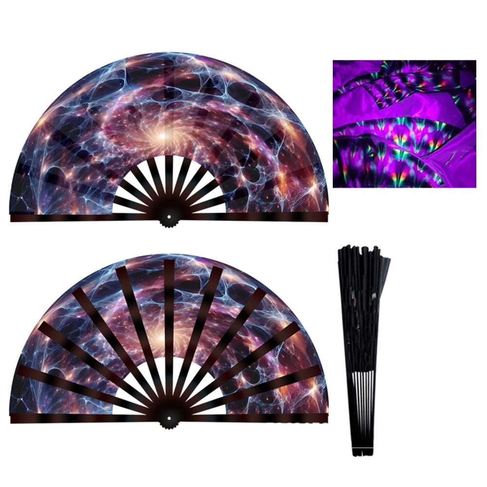 Hand Fan, Clack Fans For Line Dancing, Large Holographic V6 - Walmart.com