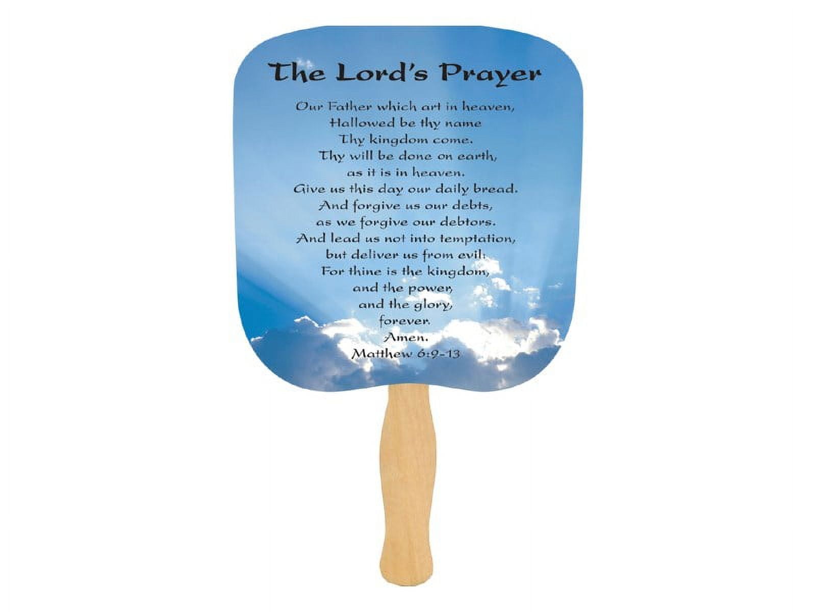Handheld Prayer Fan by Swanson-The Lord's Prayer (Pack of 50) - Walmart.com