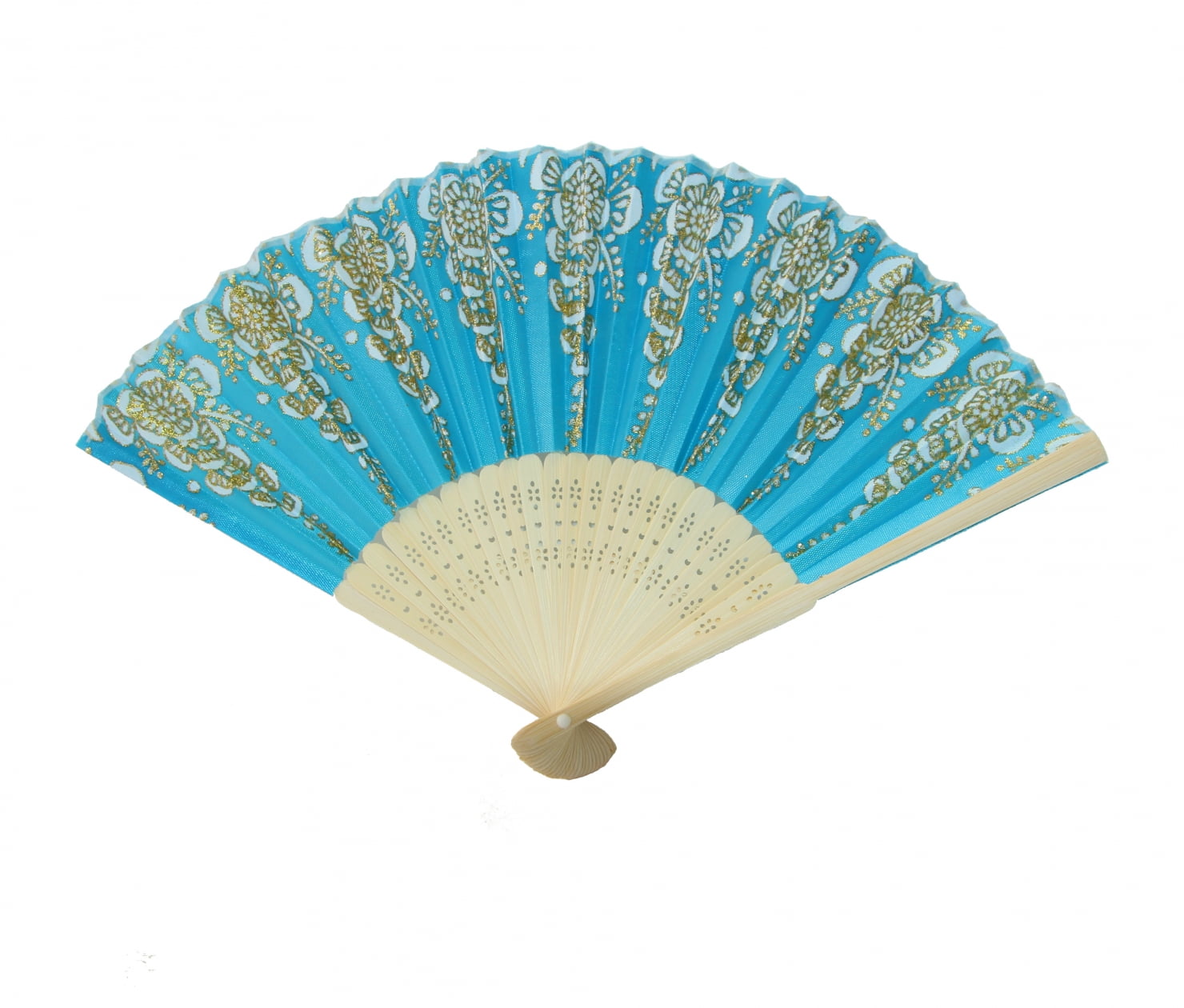 Hand Fan with Wooden Slab-blue - Walmart.com