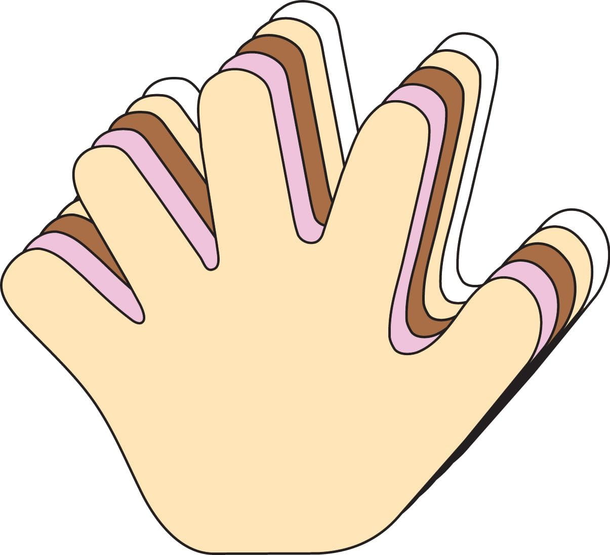 Hand Foam Multicultural Creative Cut-Outs, 15 Cut-Outs in a Pack for ...