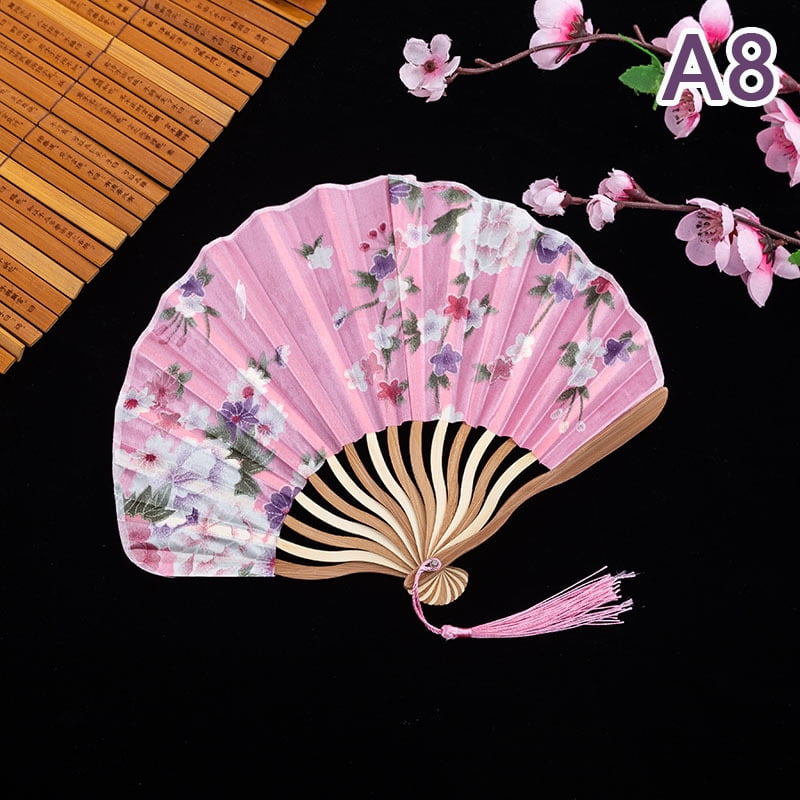 Hand Fold Fan Retro Adornment Woman Man Dance Props Wedding Living Room ...