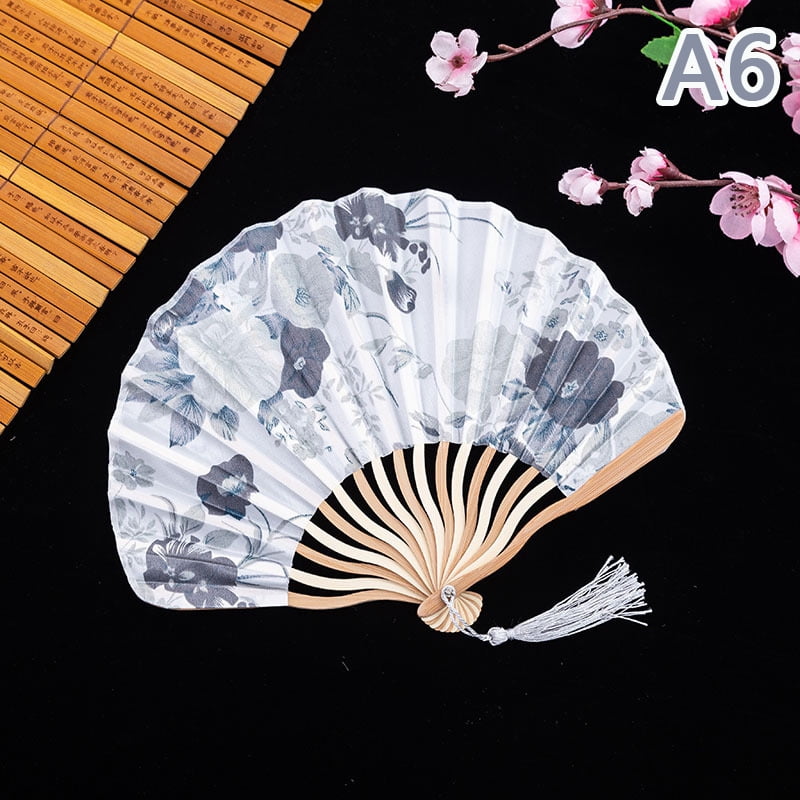 Hand Fold Fan Retro Adornment Woman Man Dance Props Wedding Living Room ...
