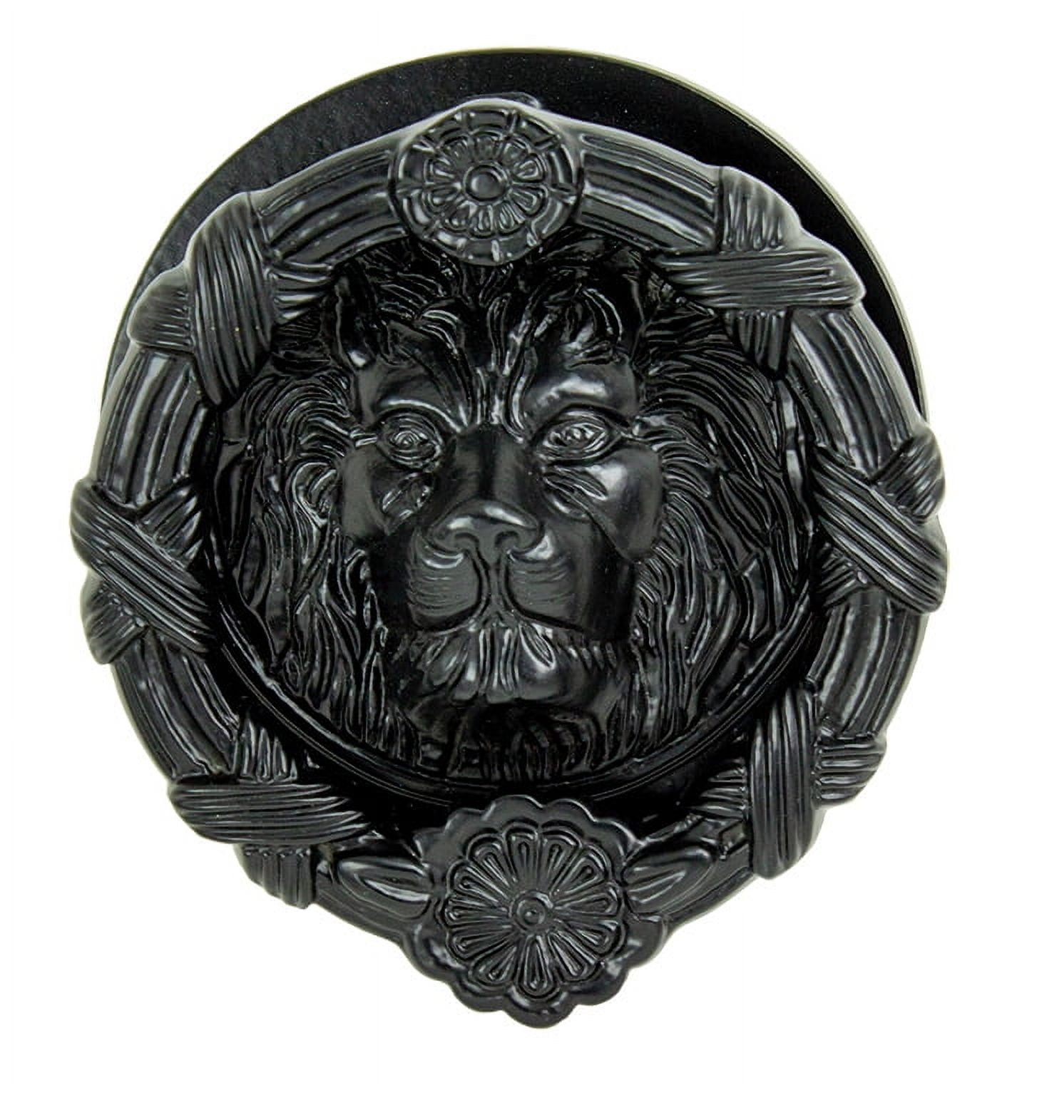 Hand Forged Cast Iron Black Royal Venetian Lion Head Decorative Door ...