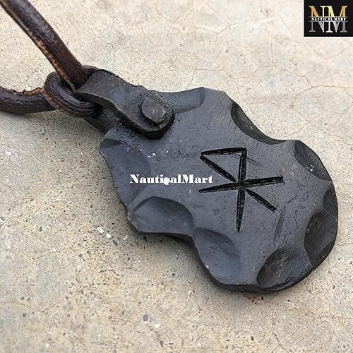 Hand Forged Iron Love Rune Pendant Viking Runic Amulet Nordic Pendant ...