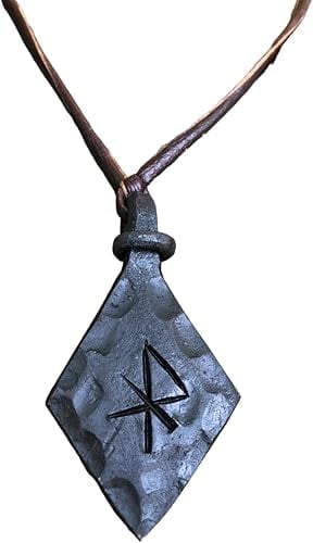 Hand Forged Iron Love Rune Pendant Viking Runic Amulet Nordic Pendant ...
