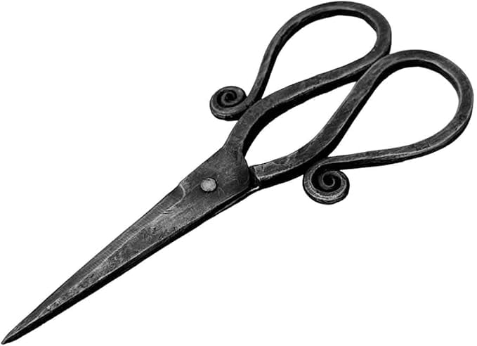 Hand Forged Spiral Medieval Scissor Wrought Iron Handmade Vintage ...
