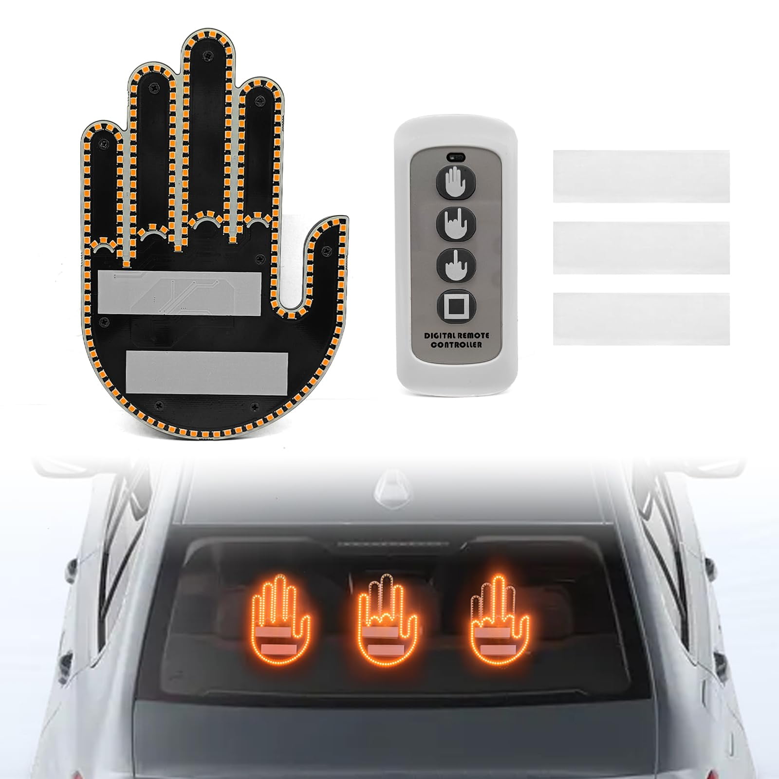 Hand Gesture Light for Car, Led Gesture Hand Light with Remote, 3 In1 ...