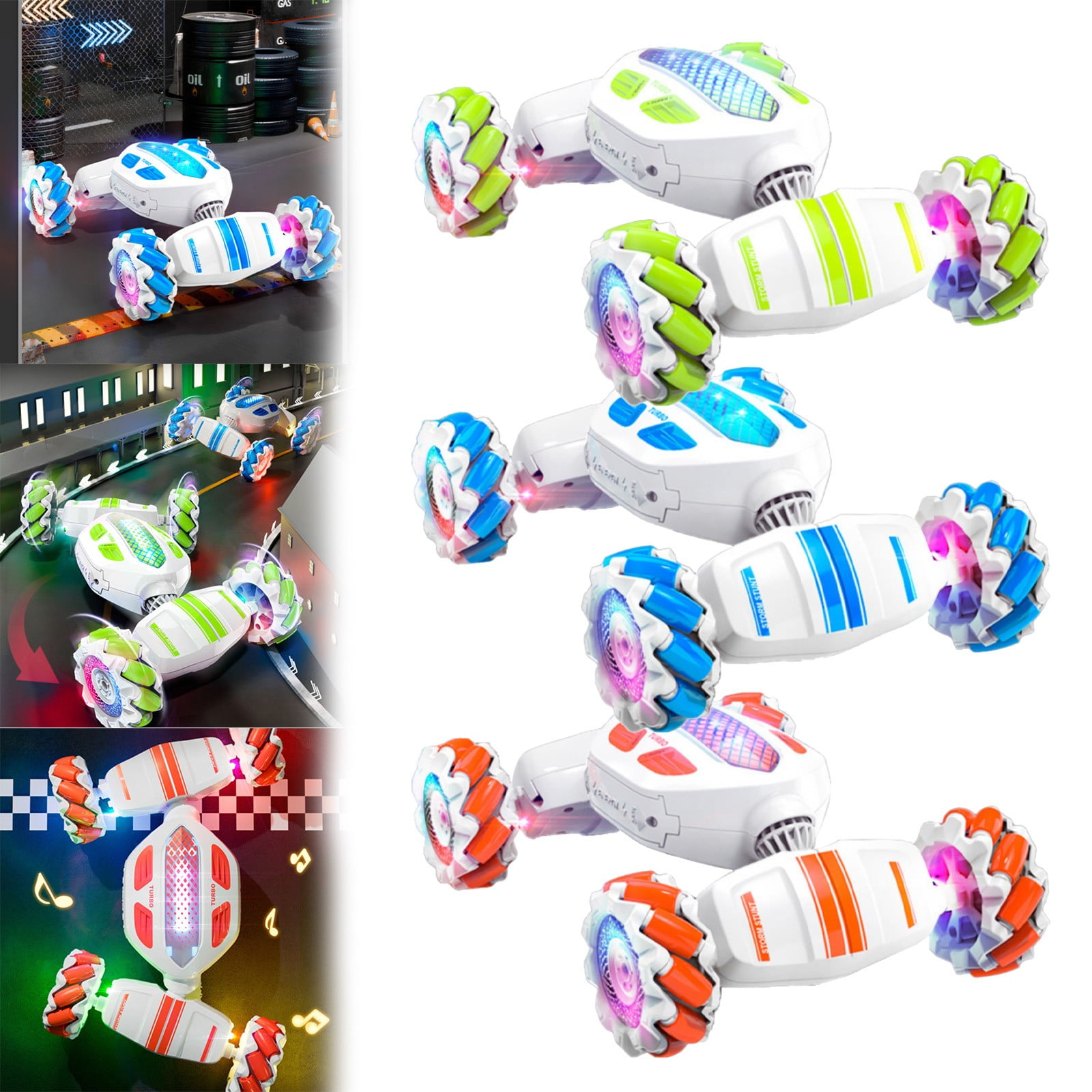 Hand Gesture Sensing Stunt Car With Lights Music Gesture RC Car Remote ...