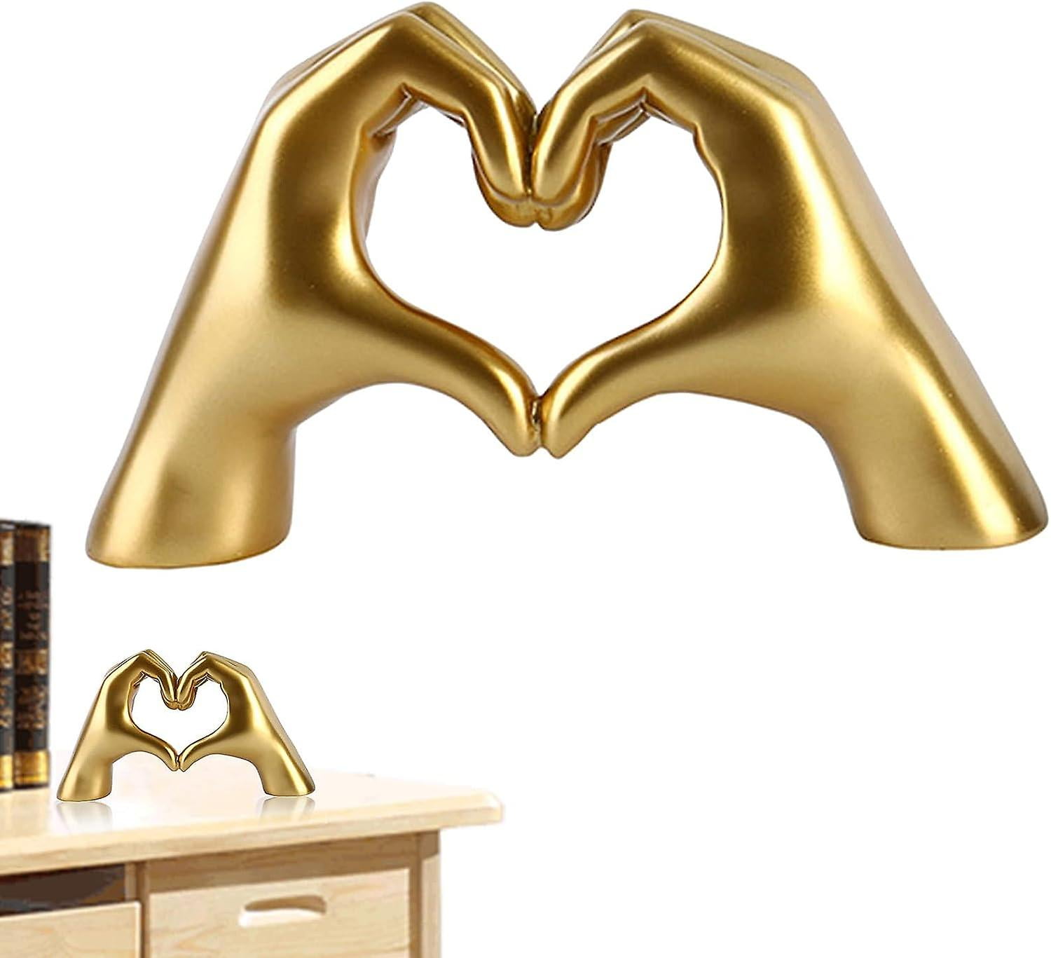 Hand Gesture Statues - Heart Shape Finger Gesture Sculpture Decor ...