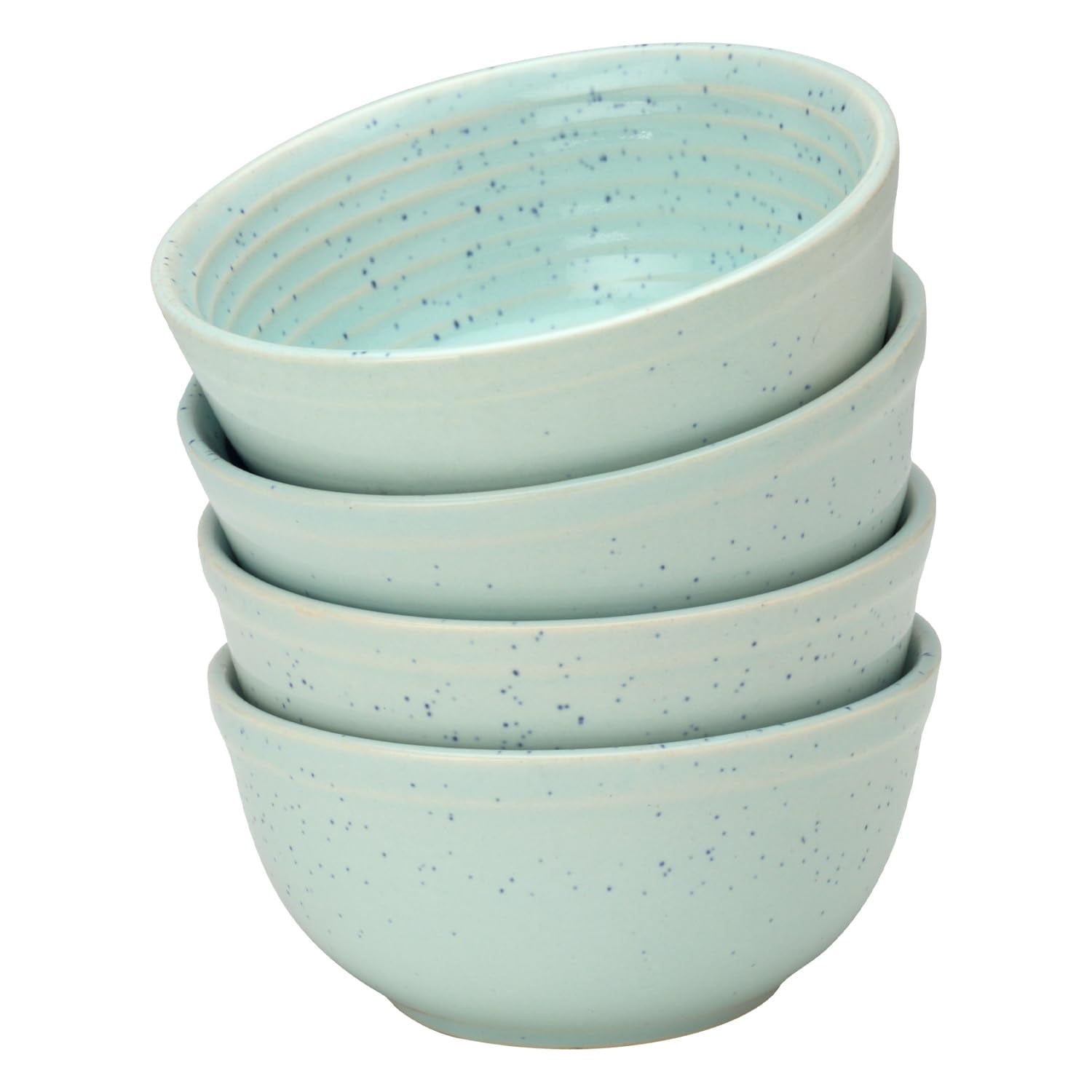 Hand Glazed Ceramic Serving Small Bowl Set Of 4 - 180ml Each, Mint ...