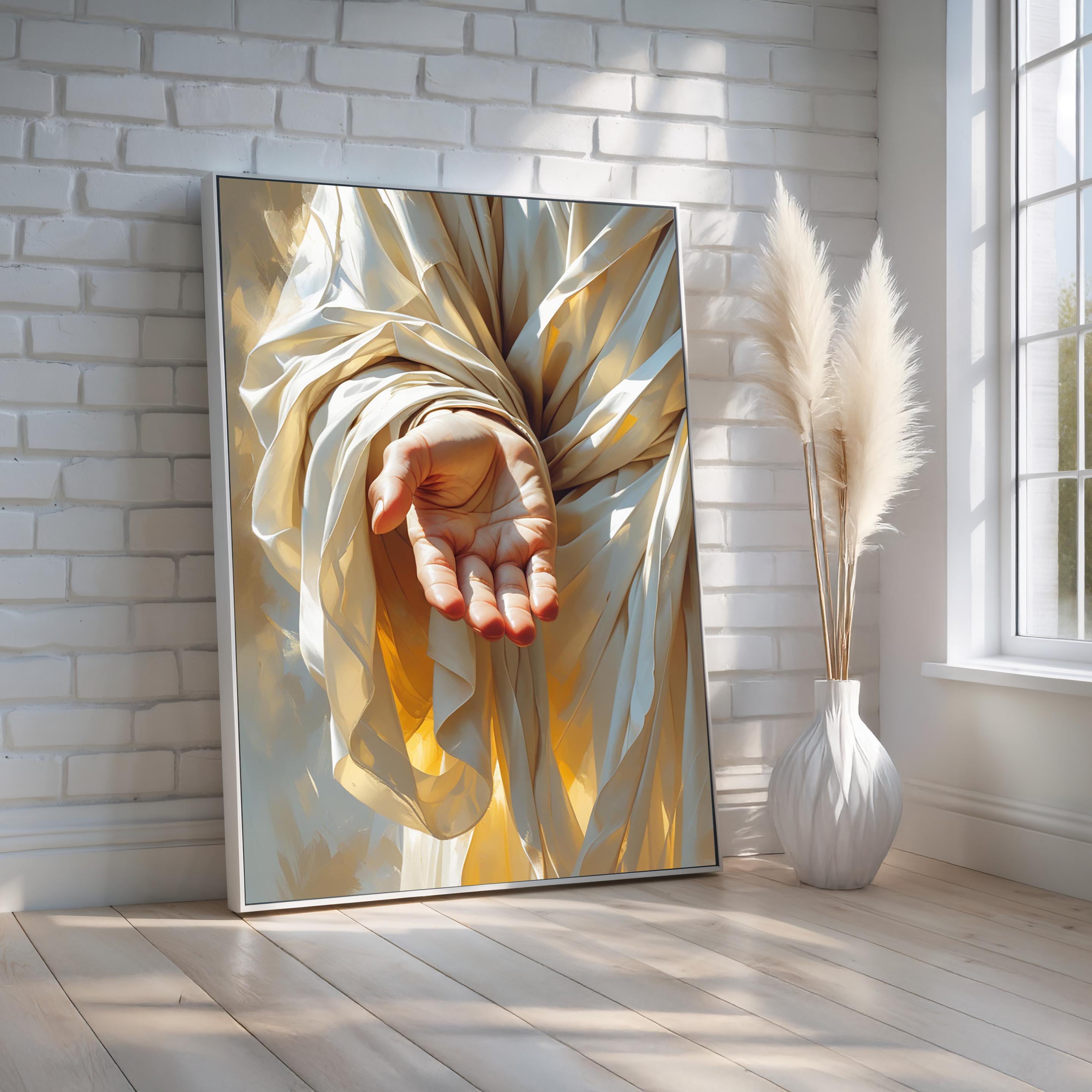 Hand Of Grace | Jesus Reaching Hand Wall Art | Inspirational Christian ...