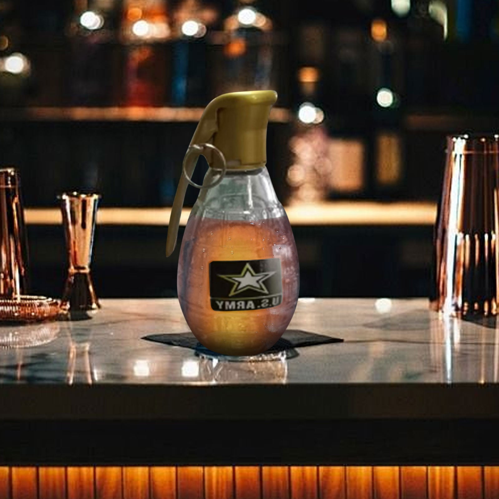 Hand Grenade Whiskey Bottle, 2025 Engraved Hand-Grenade Shape Glass ...