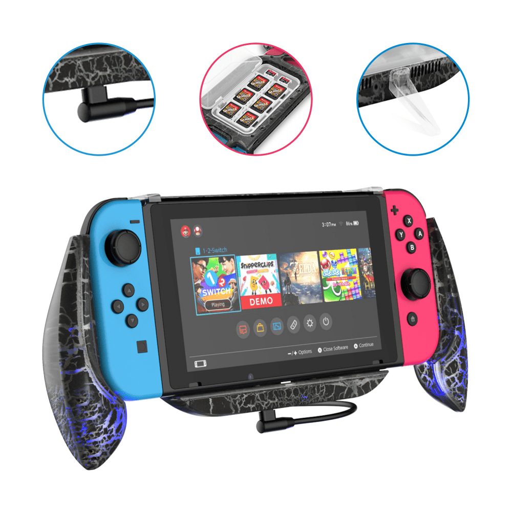 Hand Grip Case for Nintendo Switch , Switch Grip with Stand Ergonomic ...