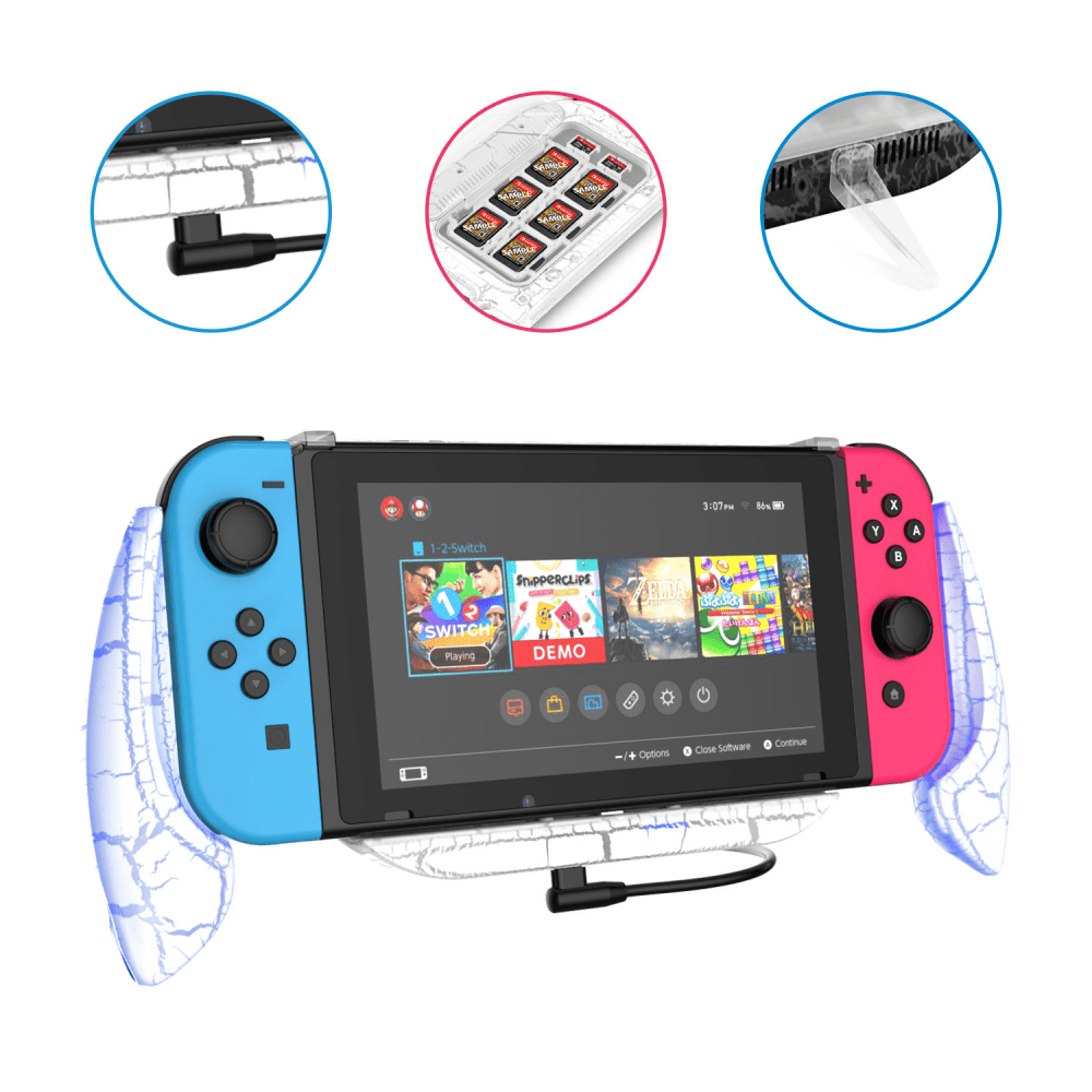 Hand Grip Case for Nintendo Switch , Switch Grip with Stand Ergonomic ...