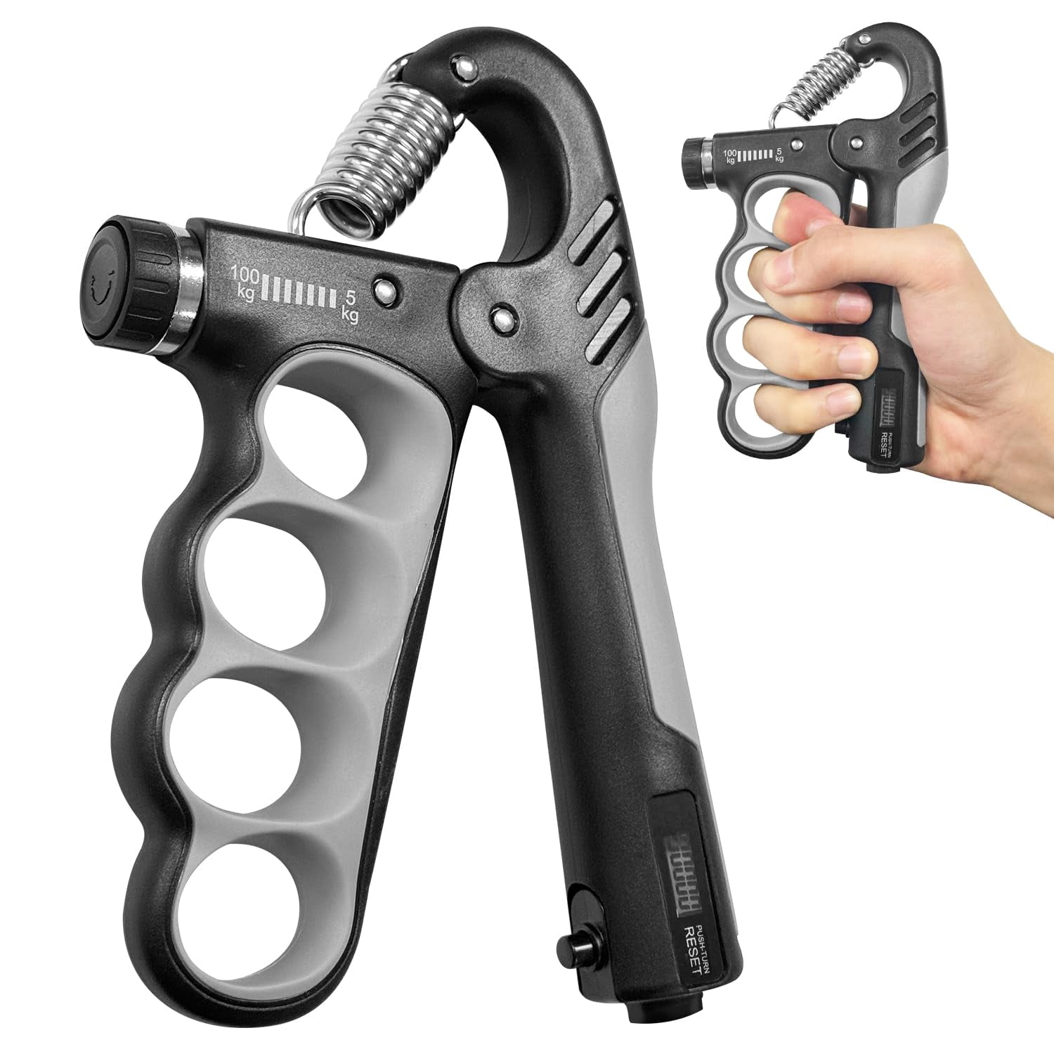 Hand Grip Strengthener - 5-100KG Adjustable Hand Exerciser Grip ...