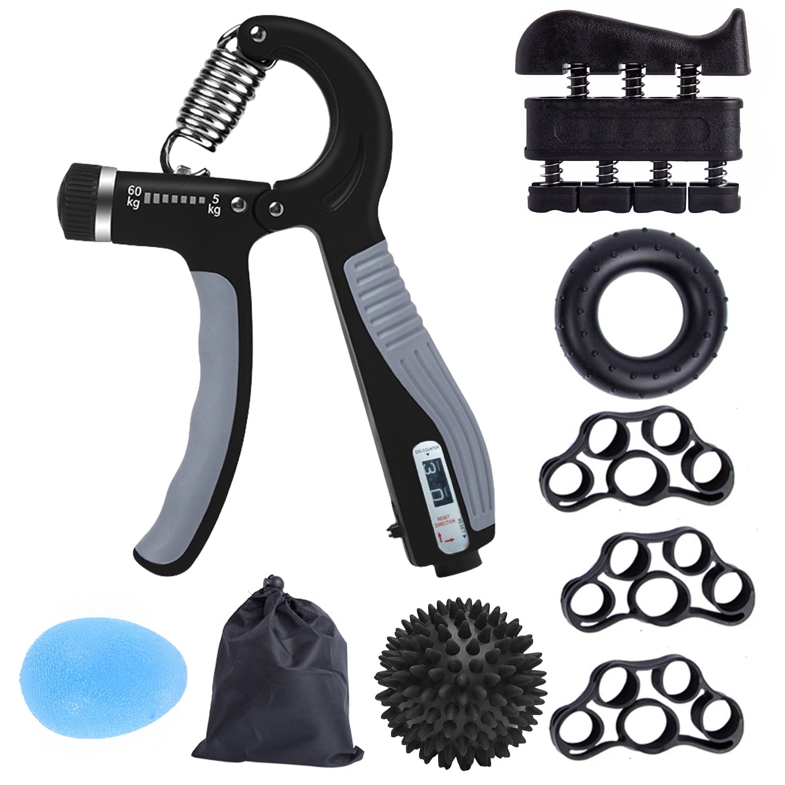 Hand Grip Strengthener Adjustable Hand Gripper, Finger Stretcher ...