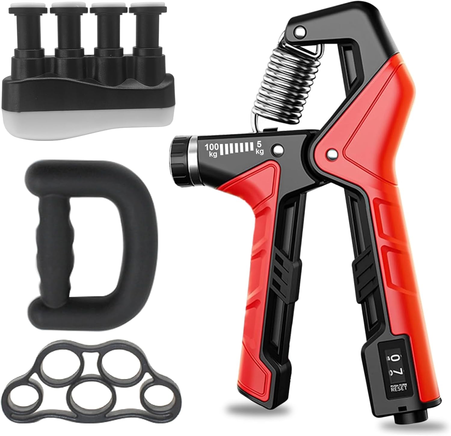 Hand Grip Strengthener - Adjustable Resistance 11-220Lbs Forearm ...