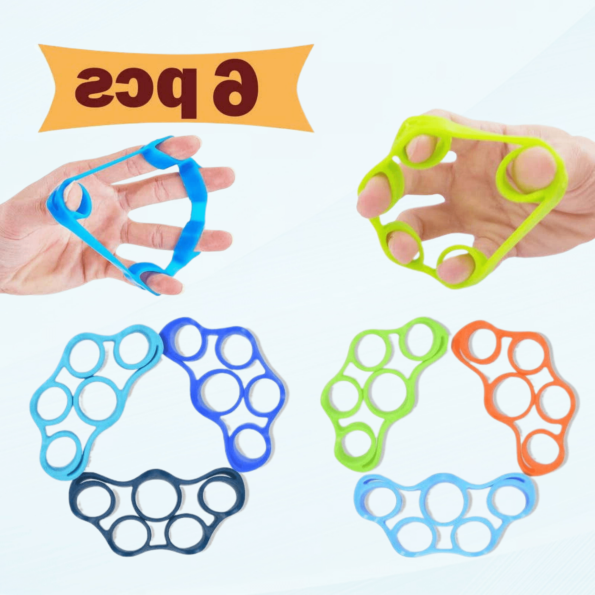 Hand Grip Strengthener, Finger Exerciser, Grip Strength Trainer (6 PCS ...