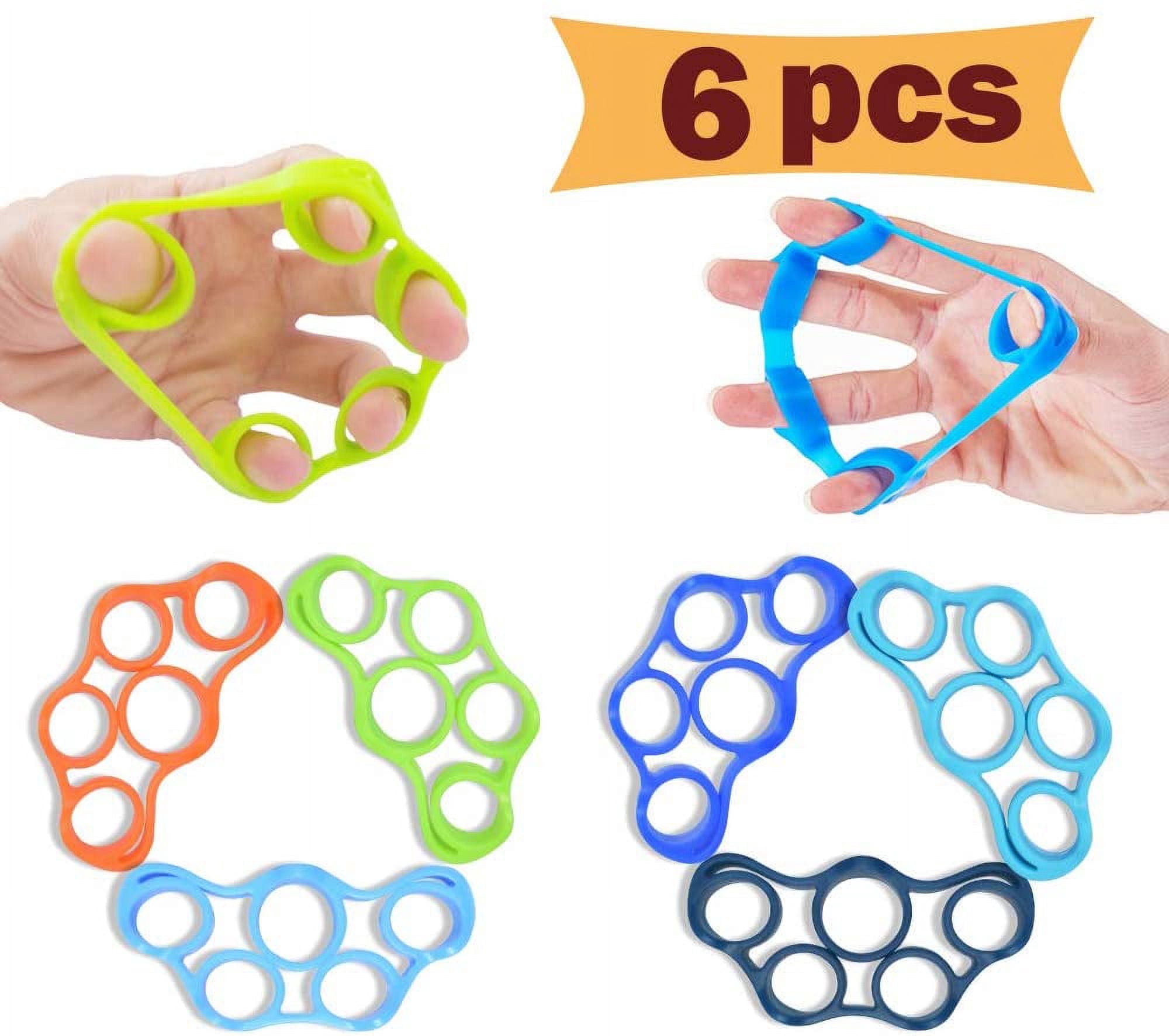 Hand Grip Strengthener, Finger Exerciser, Grip Strength Trainer (6 PCS ...