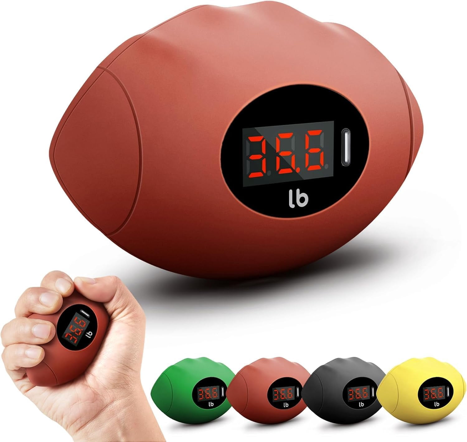 Hand Grip Strengthener, Rechargeable Digital Grip Strength Trainer up ...