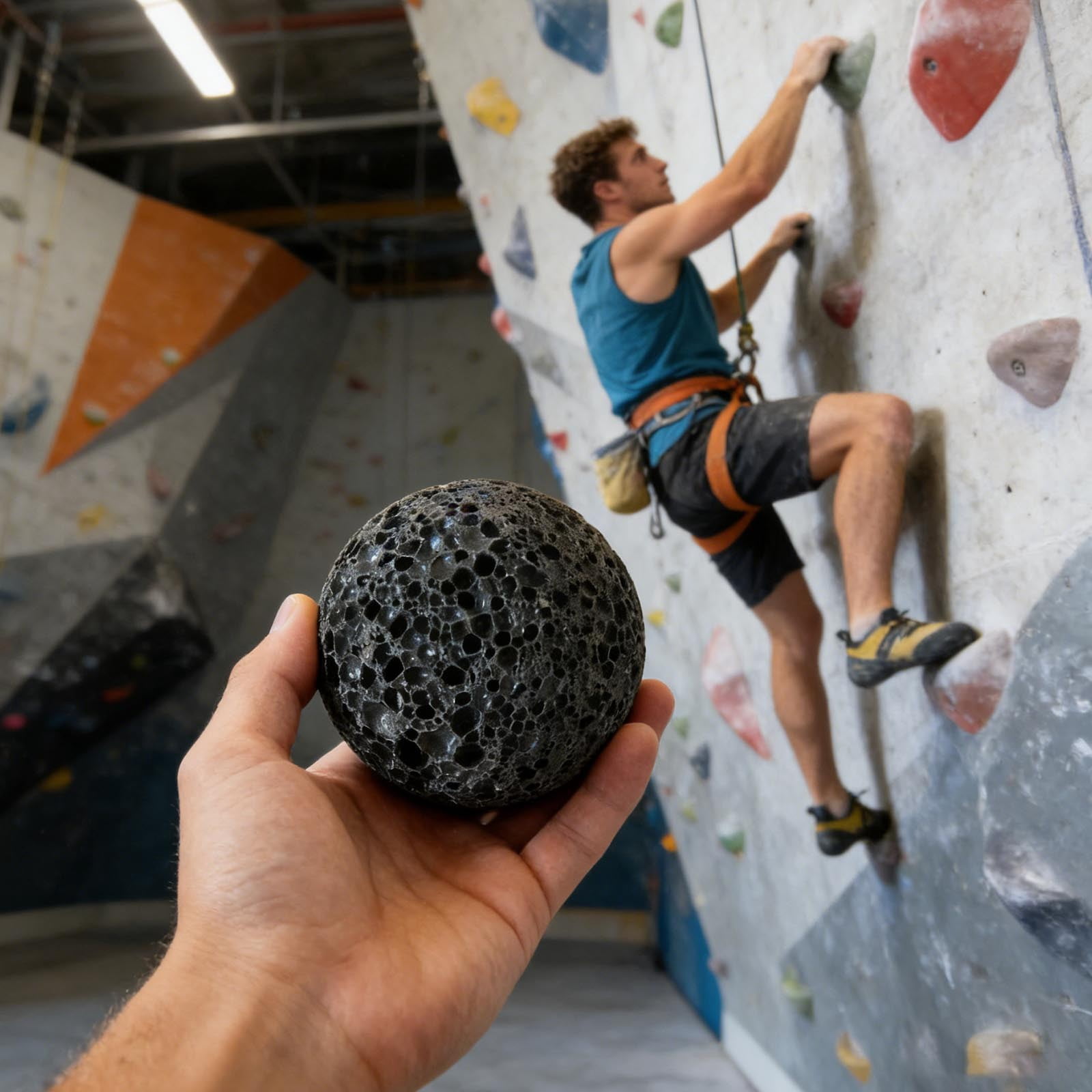 Hand Grip Strengthener for Rock Climbing, Thick Grip Training Ball for ...