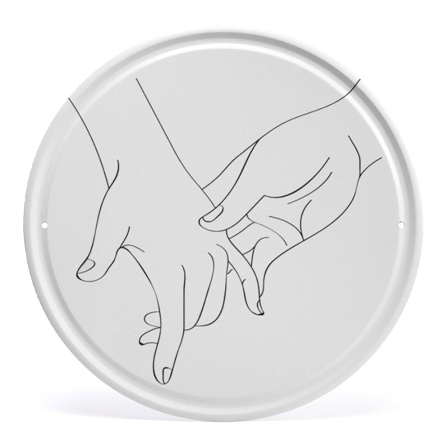 Hand In Hand Confession Metal Sign Round Metal Tin Sign Decorative ...