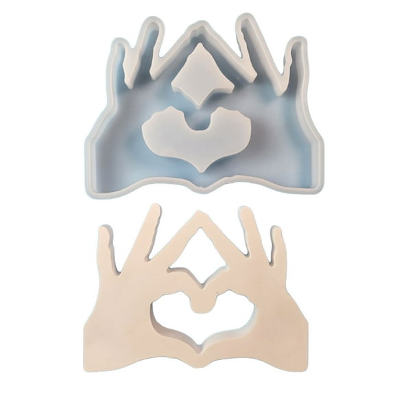 Hand Heart Gestured Silicones Molds for Tealight Holder, Hand Heart ...