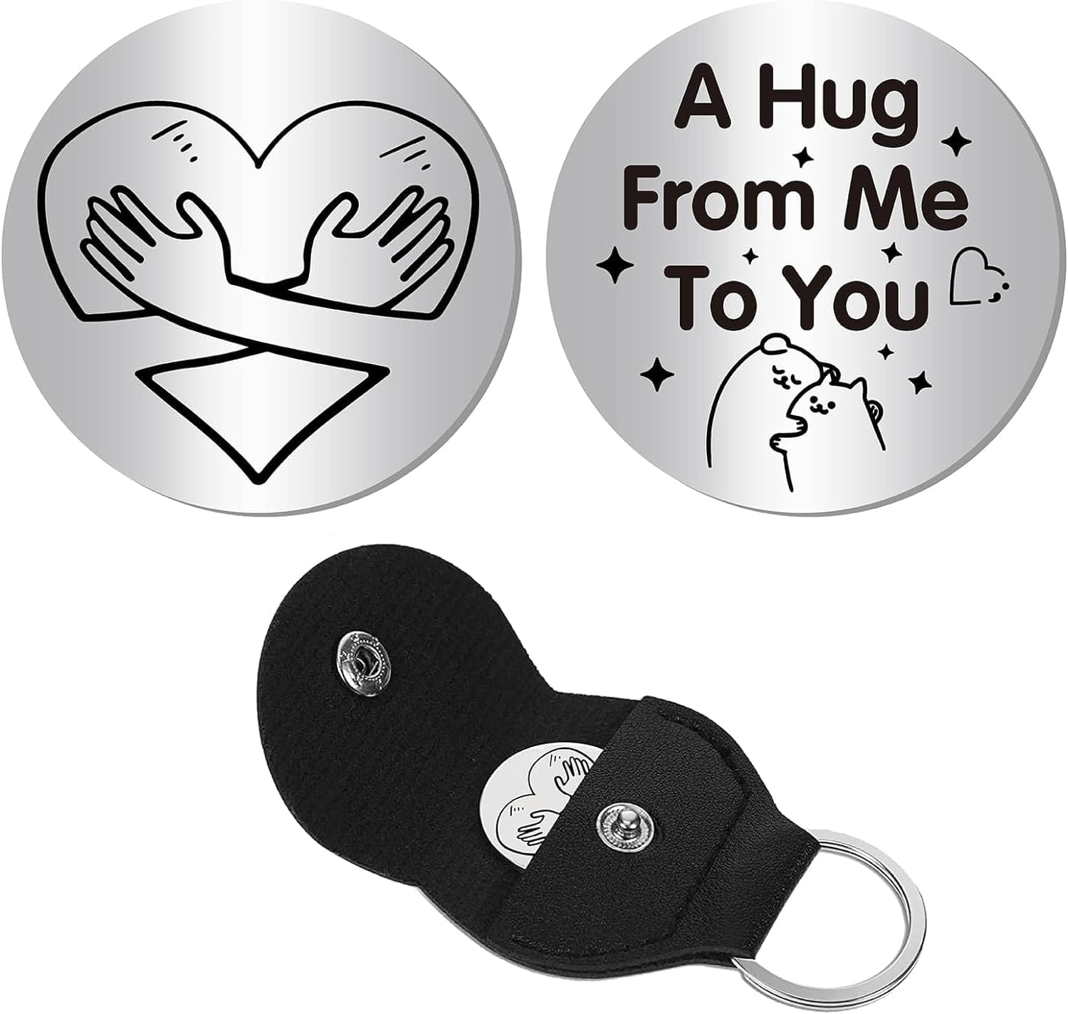 Hand Heart Pocket Hug Token Long Distance Relationship Keepsake ...