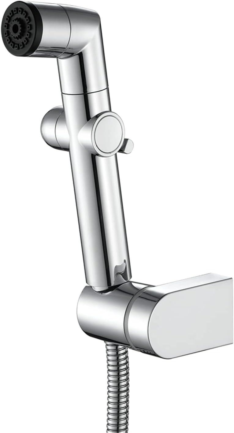 Hand Held Bidet Sprayer for Toilet, 2 Function Chrome Bidet Shattaf ...