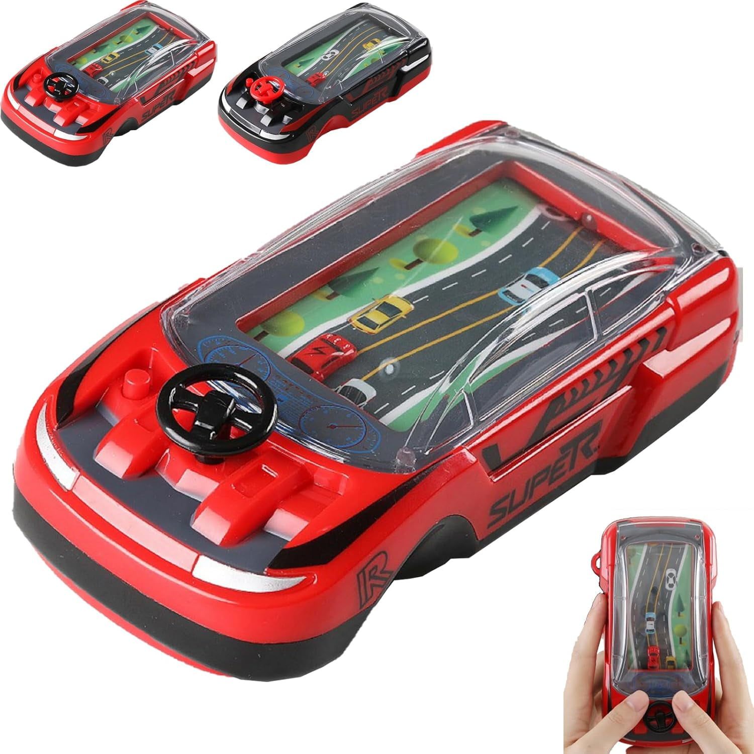 Hand Held Car Game, Handheld Racing Car Game for Ages 3-8 - Dual Player ...