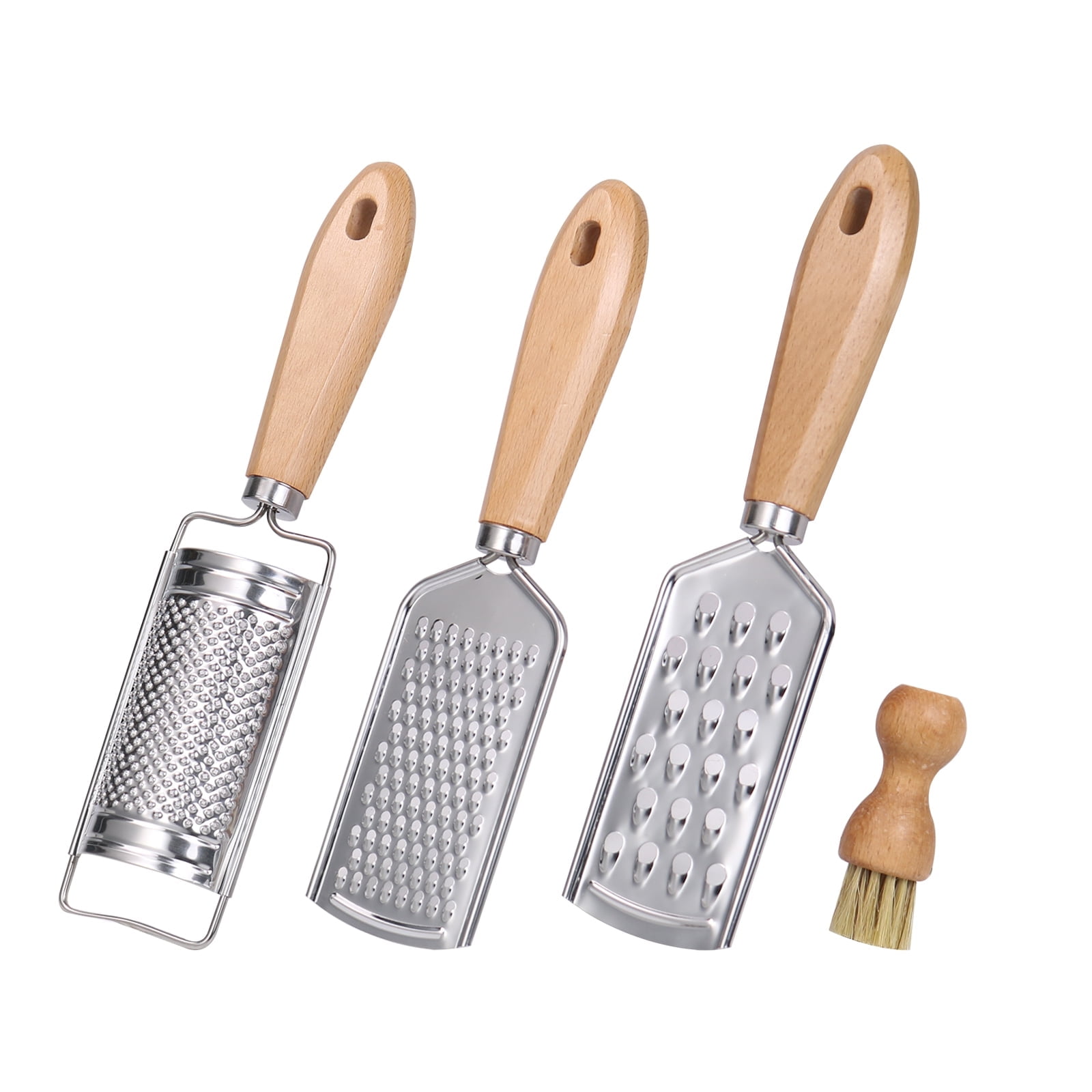 Hand Held Cheese Graters with Cleaning Brush Set Stainless Steel ...