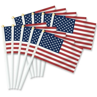10 Packs Hand Held Small Flag Usa Flag Top Flags Home Decoration, 12x18 ...