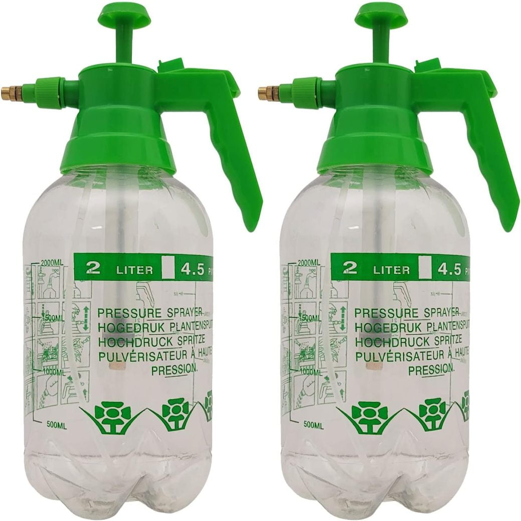 Hand Held Garden Sprayer Pump Pressure Water Sprayer 2 Liter Half ...