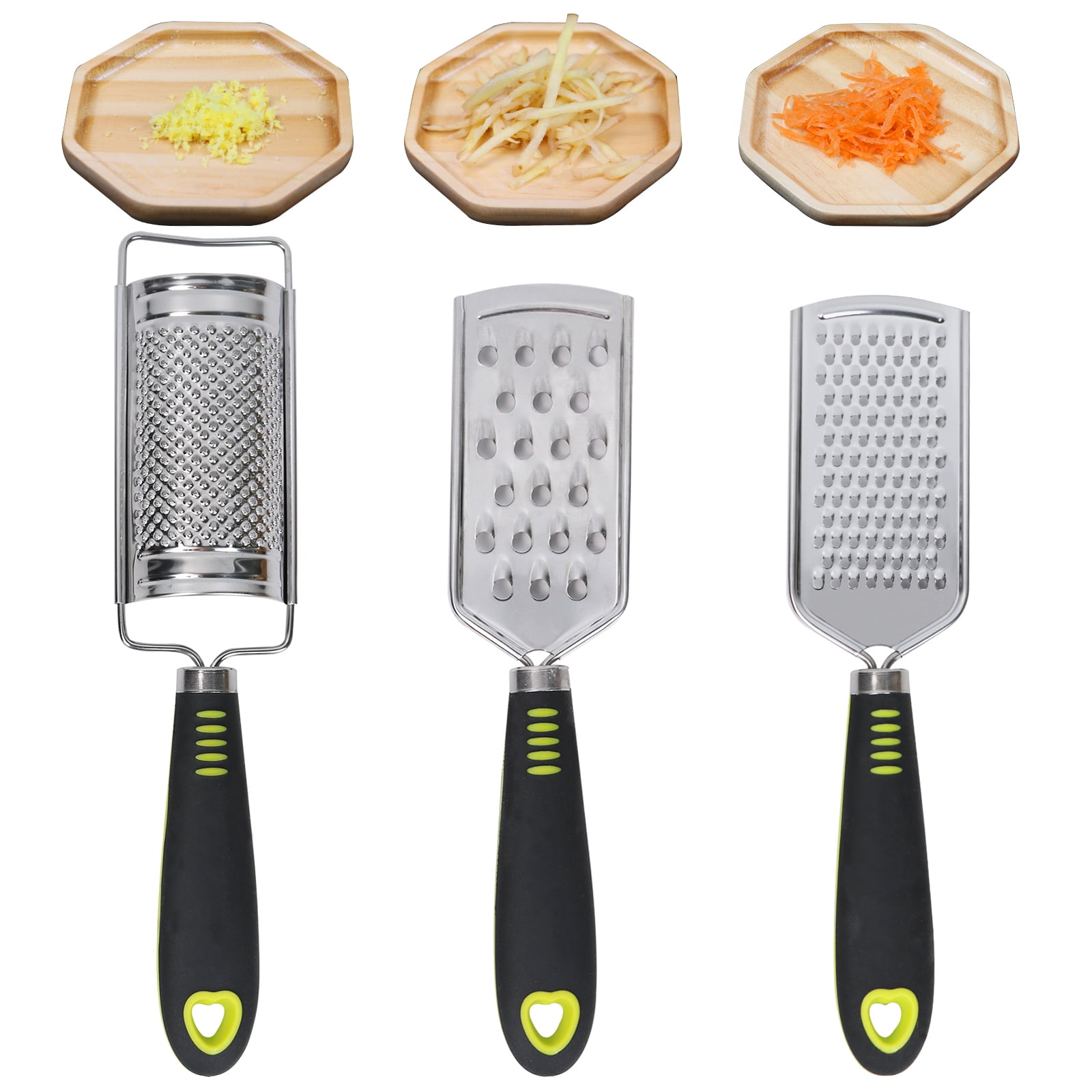 Hand Held Graters Set, Stainless Steel Multi-purpose Kitchen Food ...