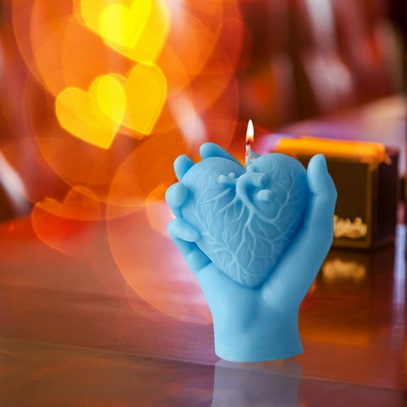 Hand Held Heart Aromatherapy Candle for Valentine's Day, Heart Shaped ...