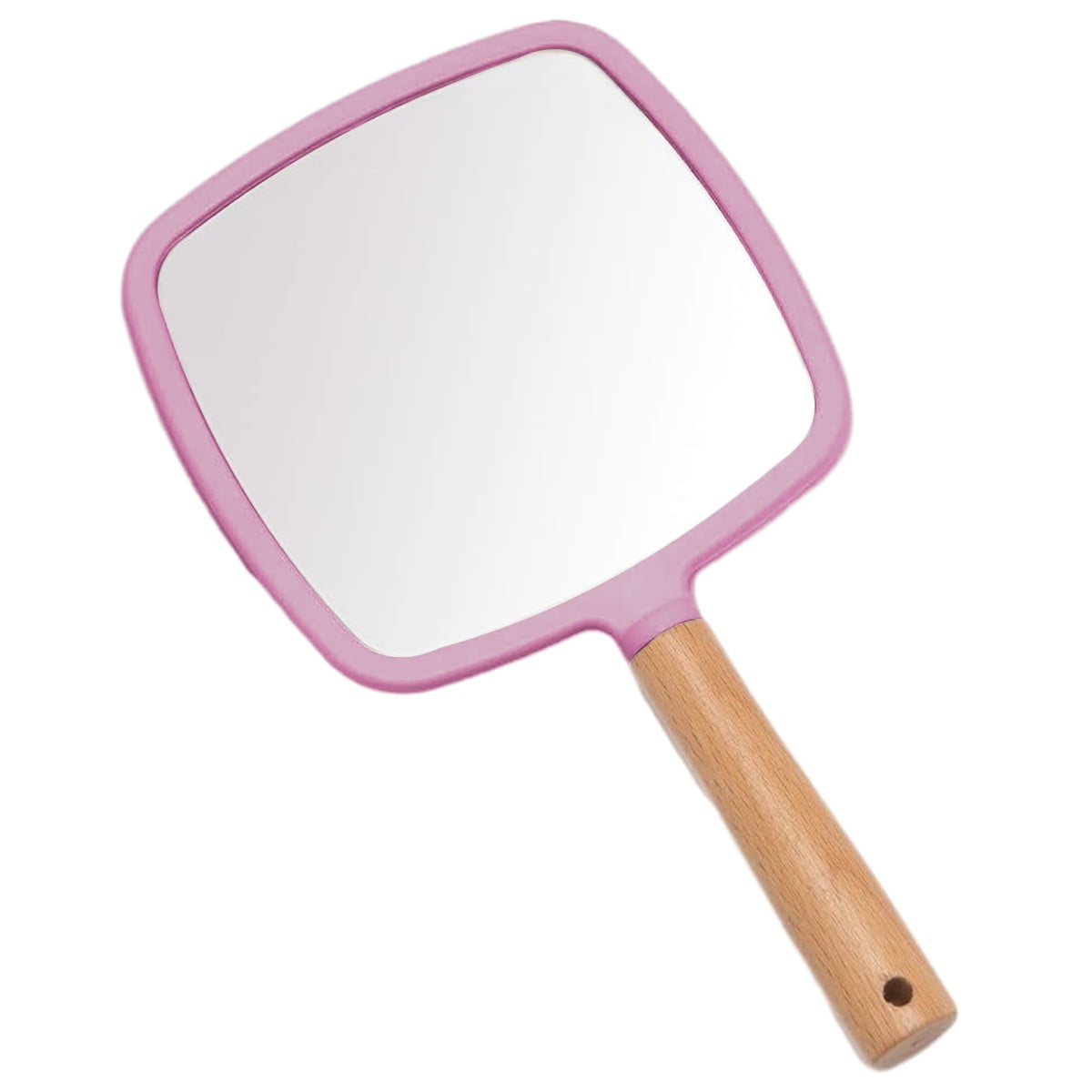 Hand Held Mirror with Handle for Makeup,Small Cute Wood Hand Mirror ...