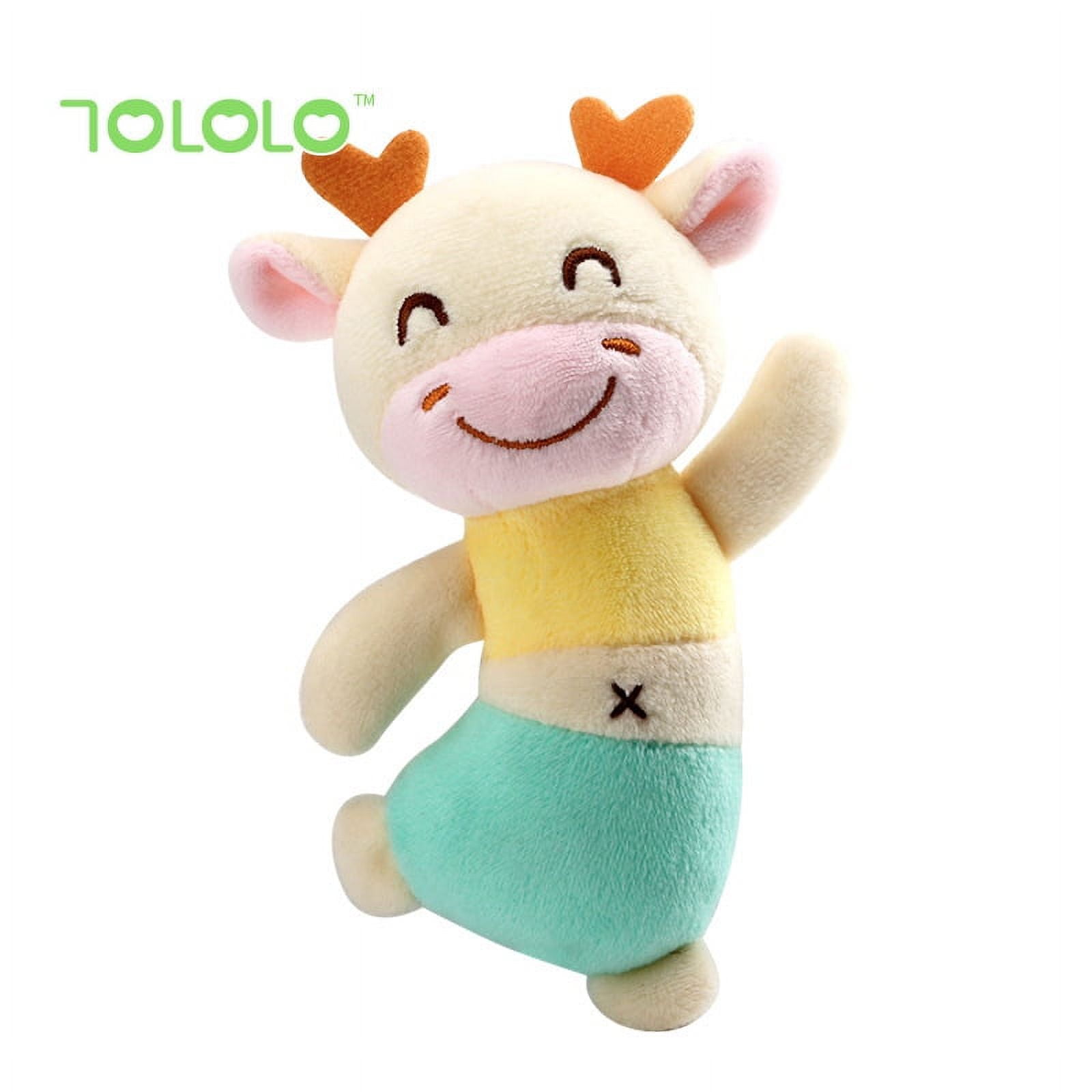 Hand-Held Rattle Baby Plush Toy Rattle Cow Soft Toys Home Decoration ...
