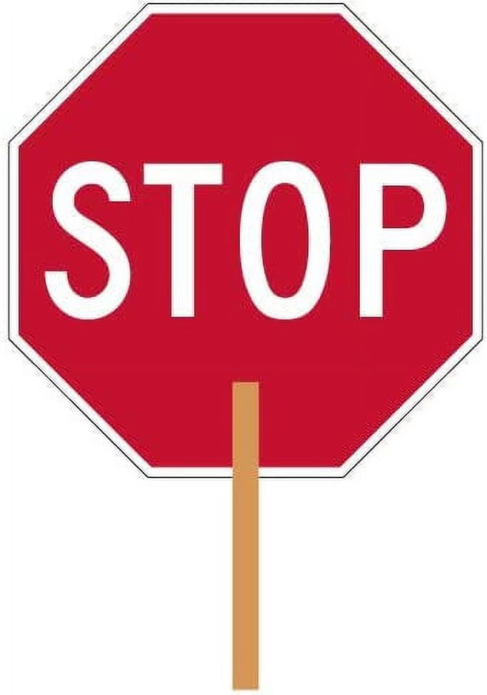 Hand-Held STOP/STOP Sign - 18x18- Reflective | Lightweight Aluminum ...