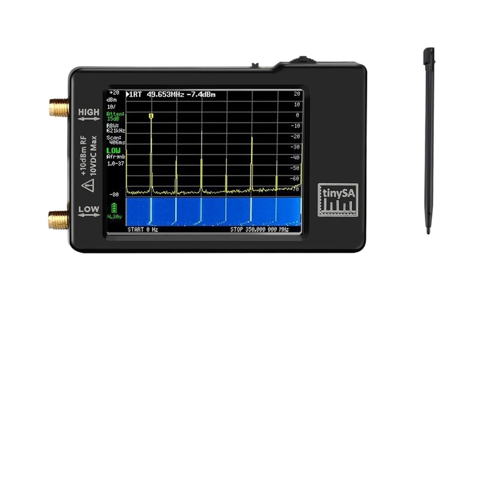 Hand Held Spectrum Analyzer 2.8" Display 100kHz To 960MHz With ESD ...