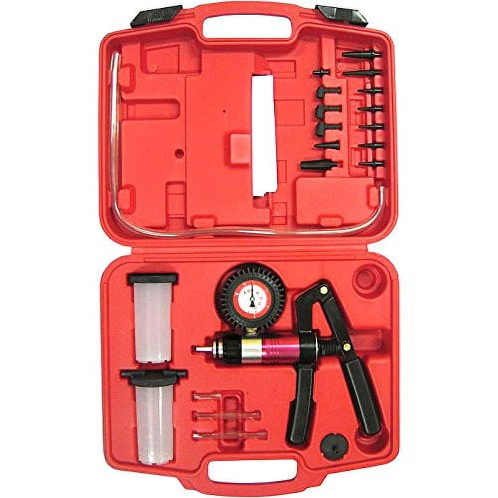 Hand Held Vacuum and Pressure Pump Tester Kit + Brake Fluid Bleeder ...