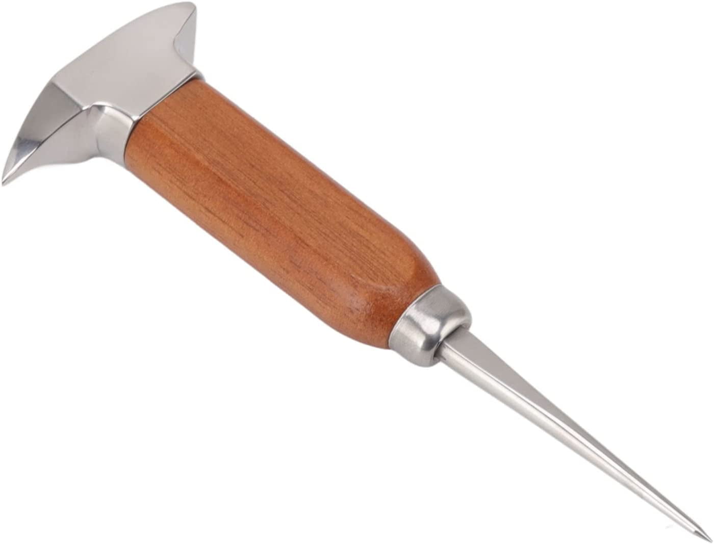 Hand Ice Chipper, Stainless Steel Ice Crusher with Wood Handle Ice ...