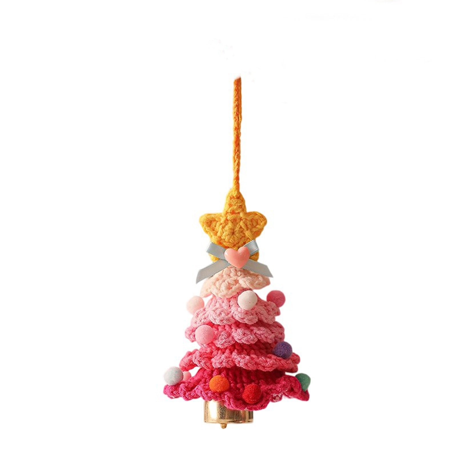 Hand Knitted Christmas Tree Decoration With Swinging Ornaments ...