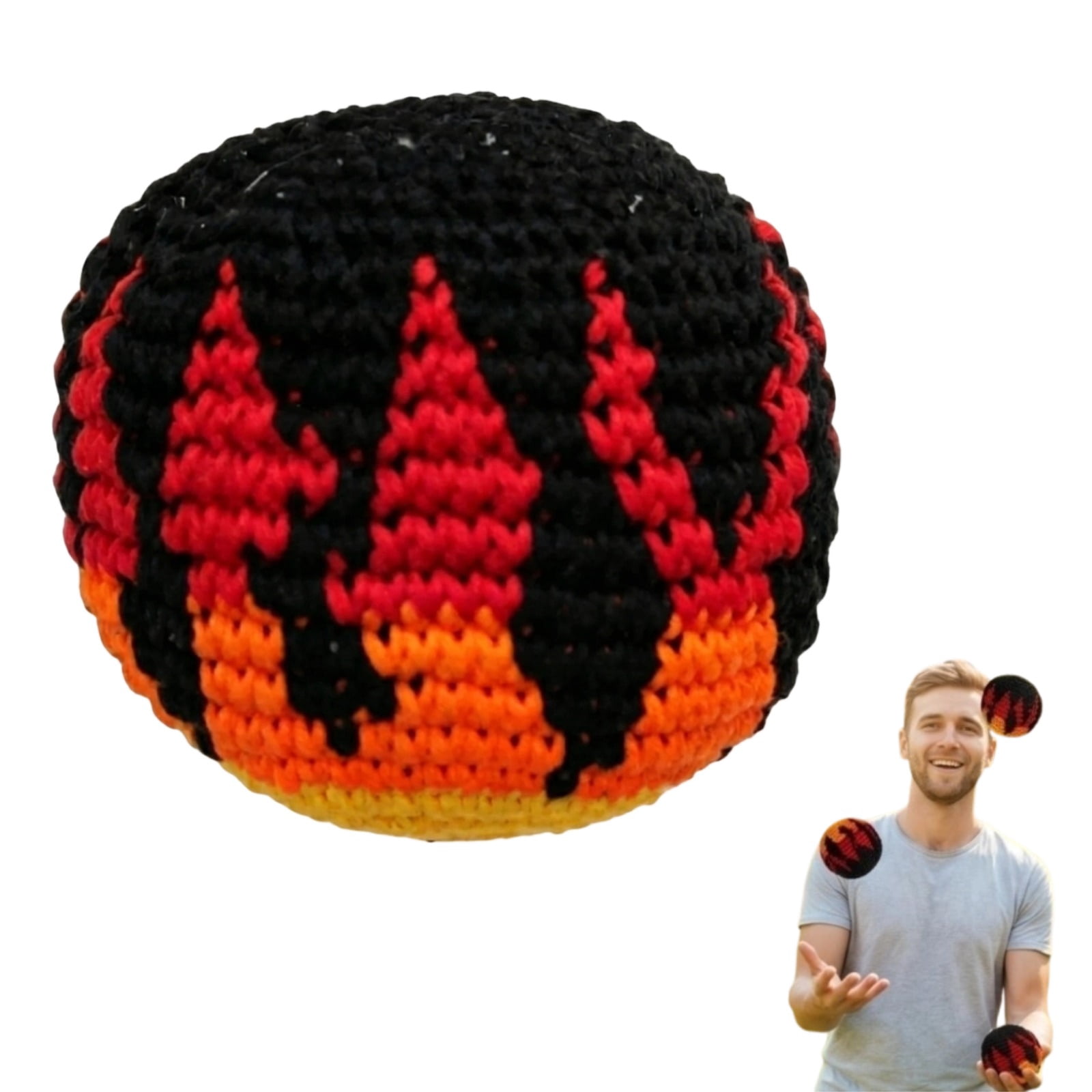 Hand-Knitted Hacky Bags, Assorted Footbag Sacks for Juggling Indoor ...