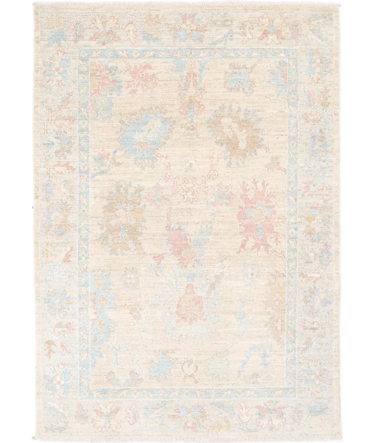 Hand Knotted Oushak Wool Rug - 4'0'' x 6'0'' - Walmart.com