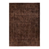 Hand-Knotted Wool Overdyed Contemporary Brown Area Rug 8' 3" x 11' 6 ...