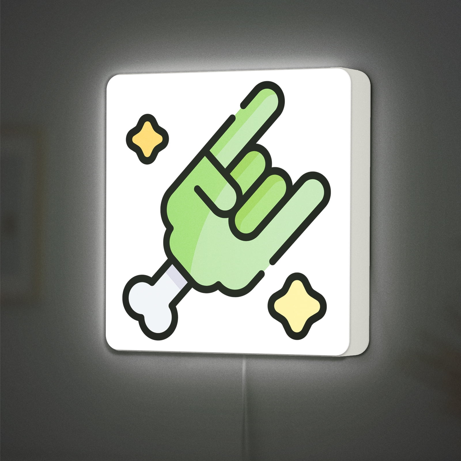 Hand LED Lightbox - Halloween Horror Zombie Hand Decor, Custom Led Sign ...