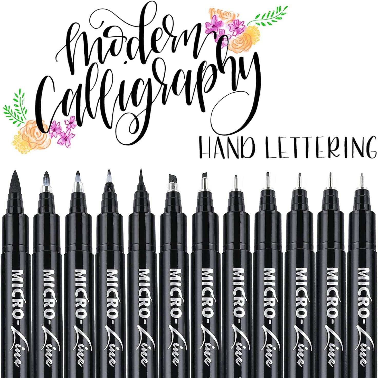 Hand Lettering Pens, Calligraphy Brush Pens Art Markers for Beginners ...