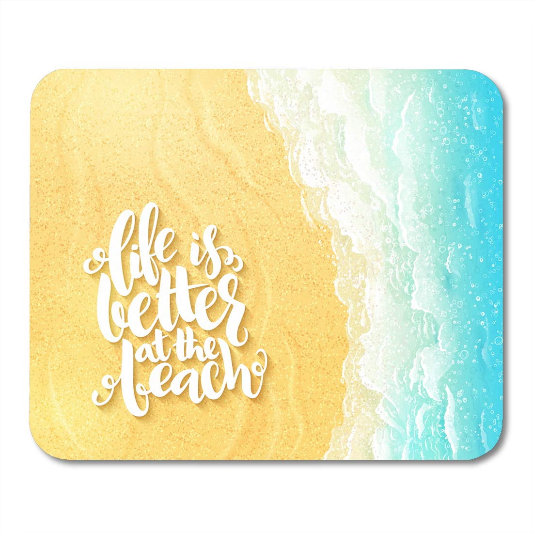 Hand Lettering Summer Inspirational Label Life is Better at The Beach ...